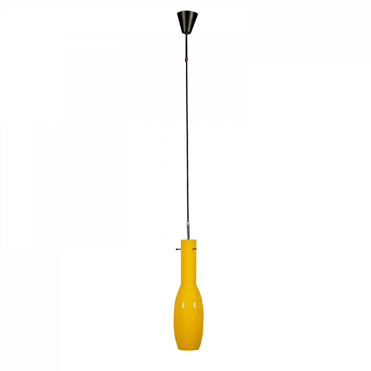 Yellow glass ceiling lamp, 1960's | intOndo
