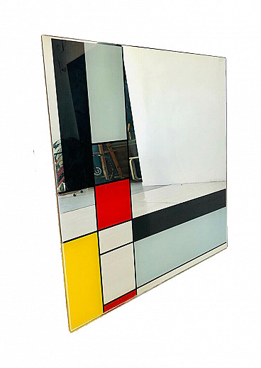 Mondrian square mirror, 80s | intOndo
