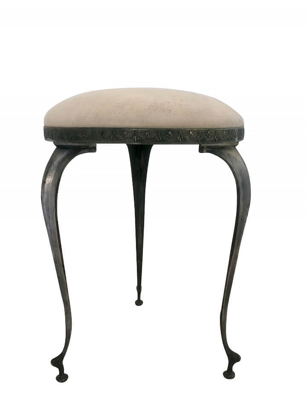 Metal and leather stool, 1950s | intOndo