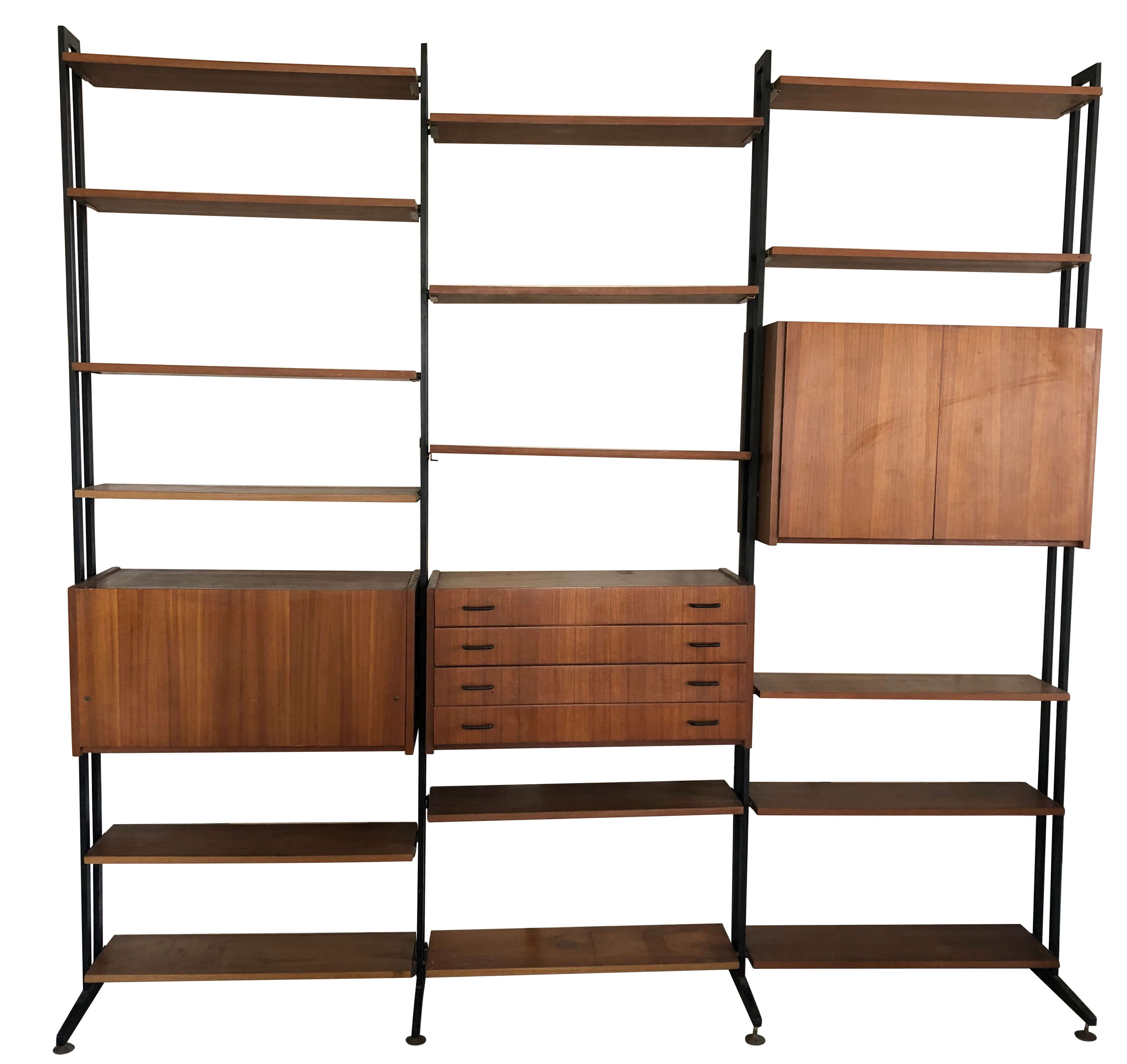 Modular wooden bookcase, 60s | intOndo