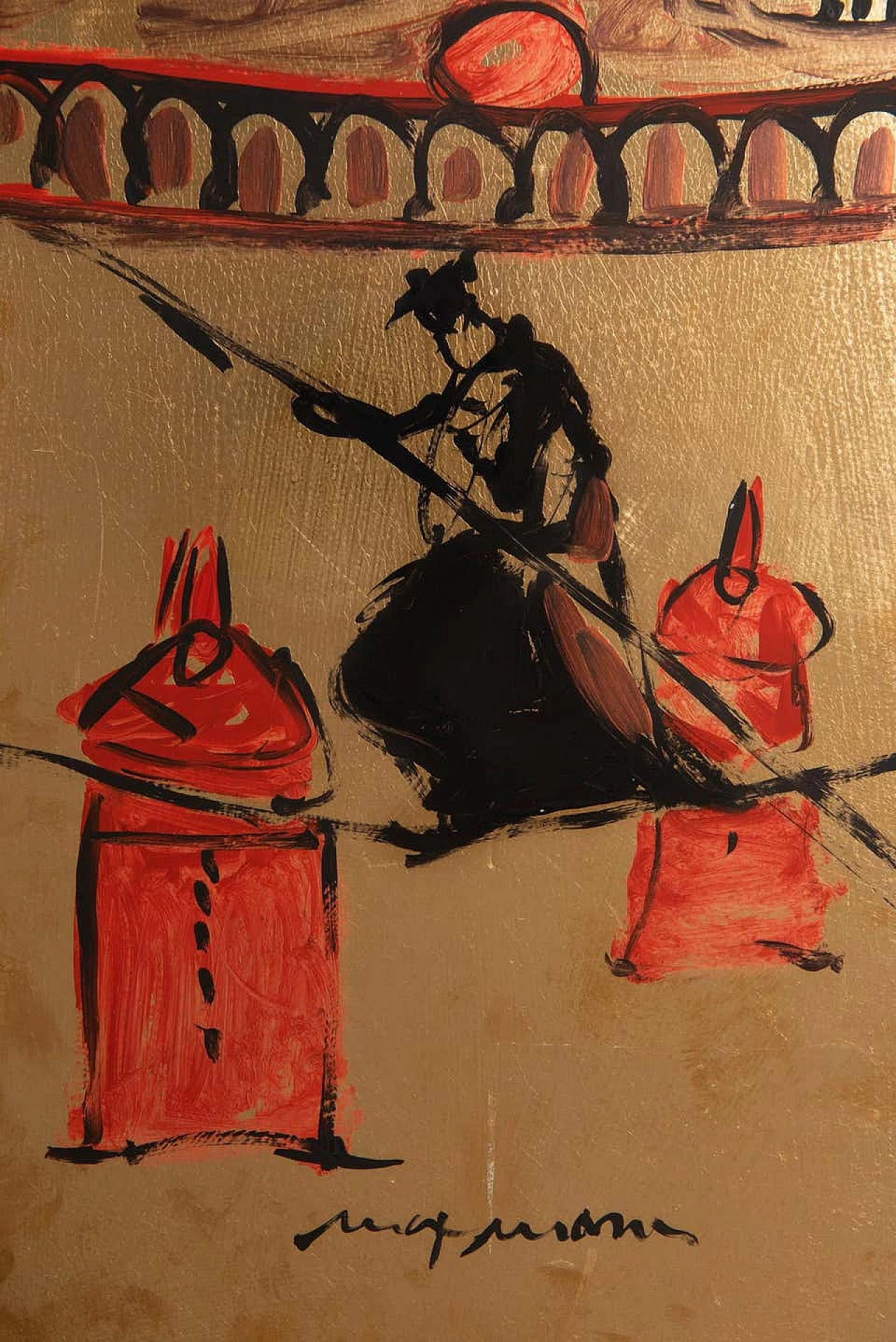 Painting tempera on paper by Max Marra, 2004 | intOndo