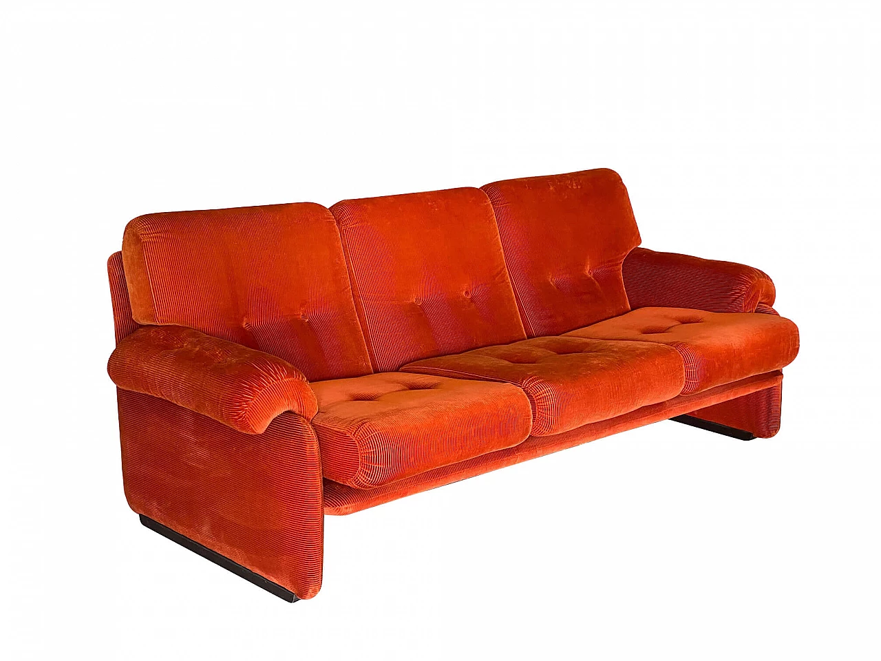 3 Seater velvet sofa, 70s | intOndo