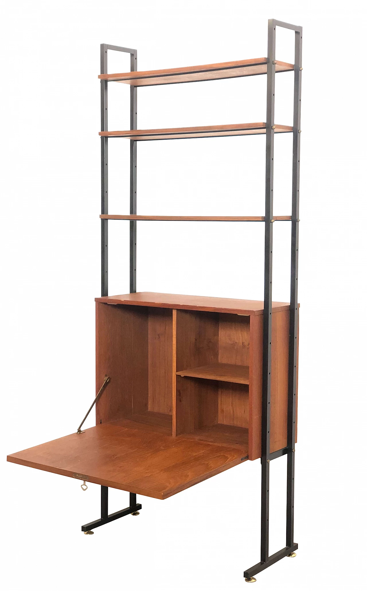 Modular bookcase with drop down door, 60s | intOndo