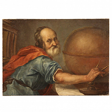 Antique painting portrait of Democritus, 18th century | intOndo