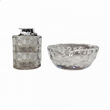 Smoking set Tokio in crystal by Lalique, 1960s | Barnebys
