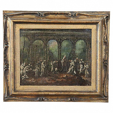 Funeral scene, oil painting, 18th century | Barnebys