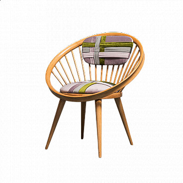 Circle Chair in wood and fabric, 1960s | intOndo