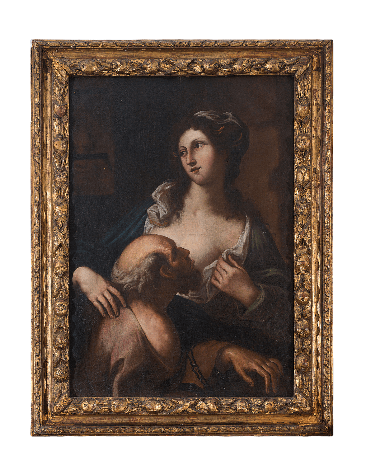 Oil painting on canvas depicting Roman Charity, 17th century | intOndo