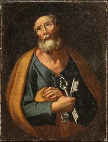Oil on canvas depicting Saint Peter, 17th century | Barnebys