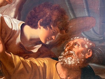 Painting of Saint Peter freed by the angel after Lionello Spada, 17th ...