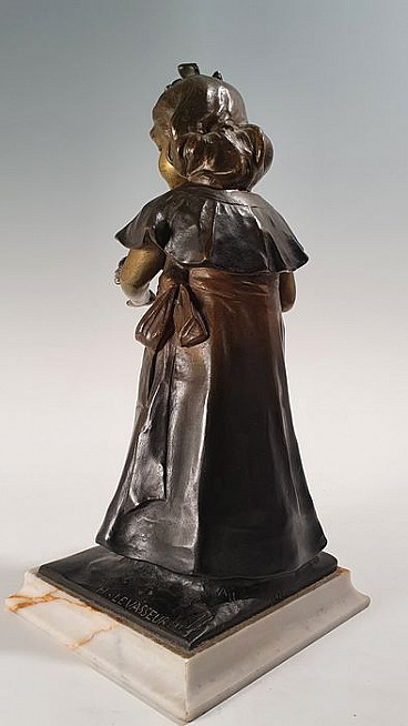 Bronze sculpture of a young girl by Levasseur Henri Louis, 19th century ...