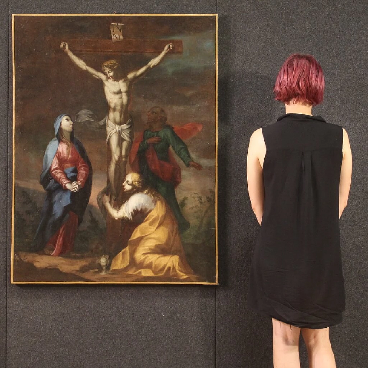 Oil on canvas depicting the crucifixion, 18th century | intOndo