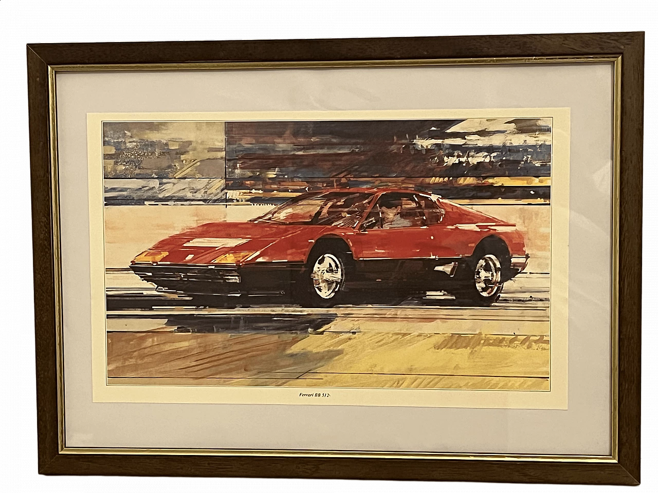 Ferrari BB 512 lithograph by Dexter Brown, 1991 | intOndo