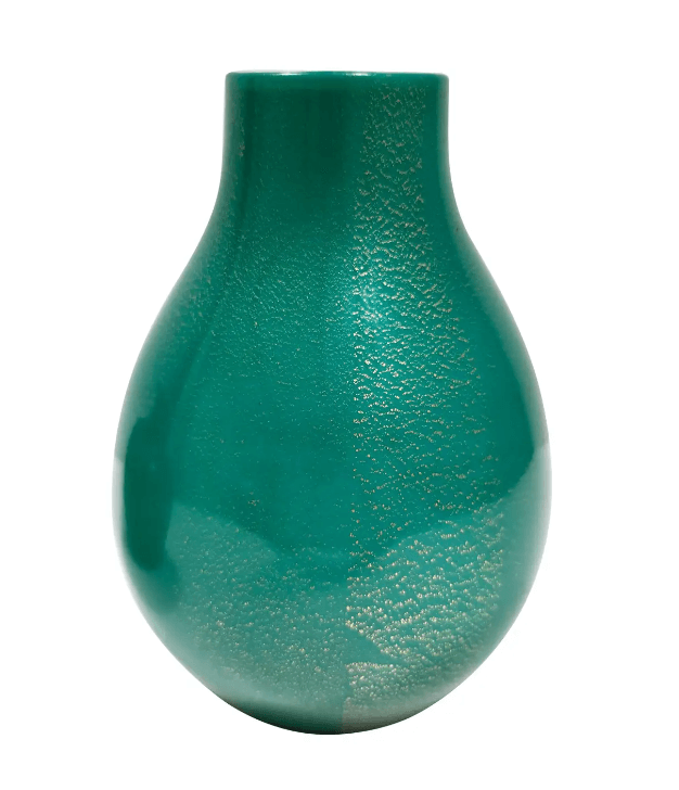 Green algae glass vase with gold leaf by Tomaso Buzzi for Venini, 1930s ...