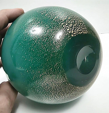 Green algae glass vase with gold leaf by Tomaso Buzzi for Venini, 1930s ...