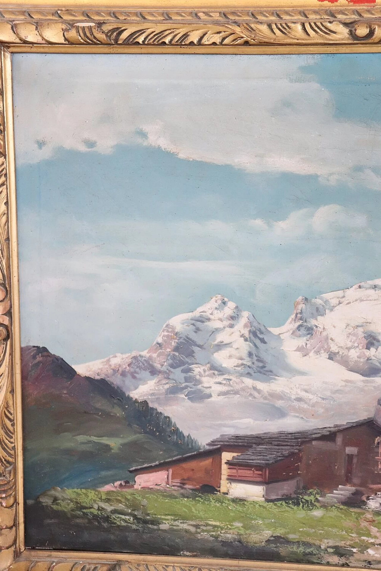 Gustavo Mancinelli, Mountain landscape, oil on canvas, late 19th ...