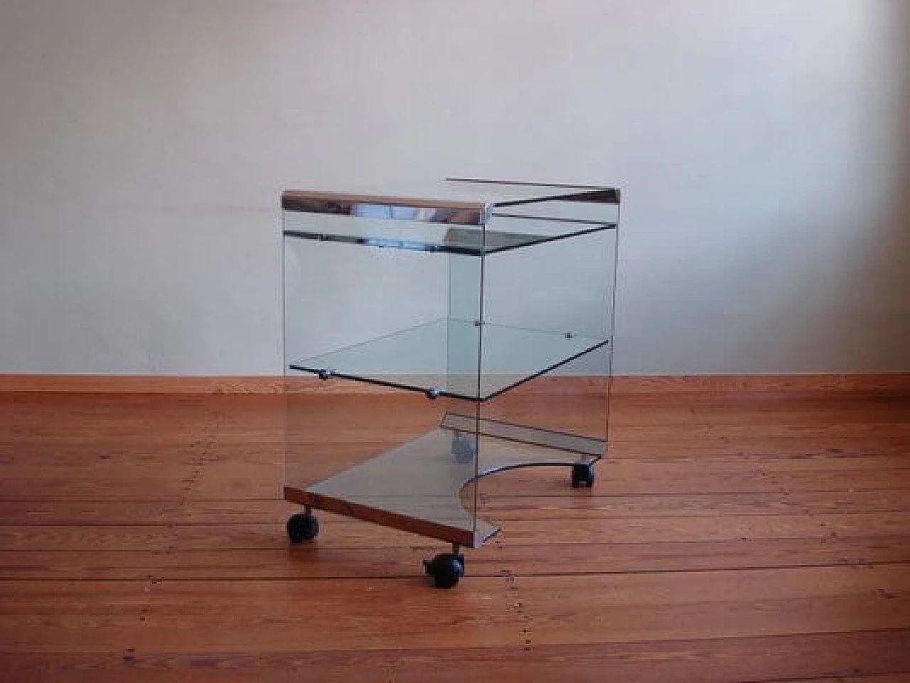 Glass cart by Gallotti & Radice, 1970s | intOndo