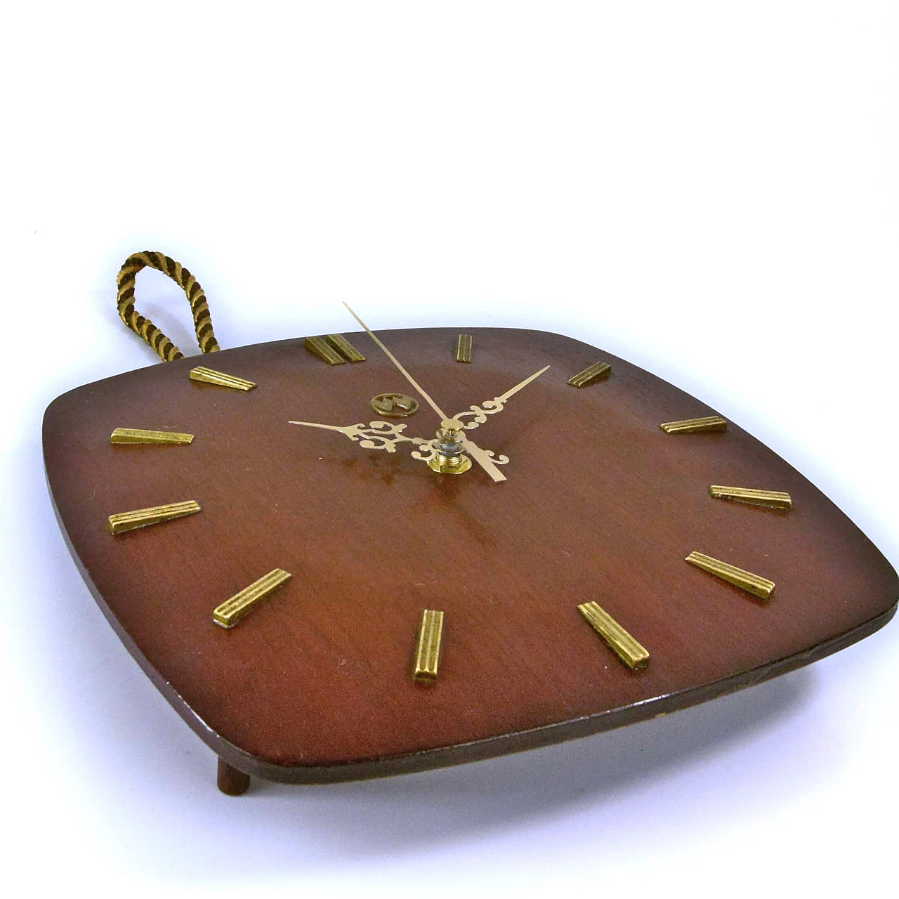 Solid beech wall clock by Ersten Uhren-Produktions, 1960s | intOndo