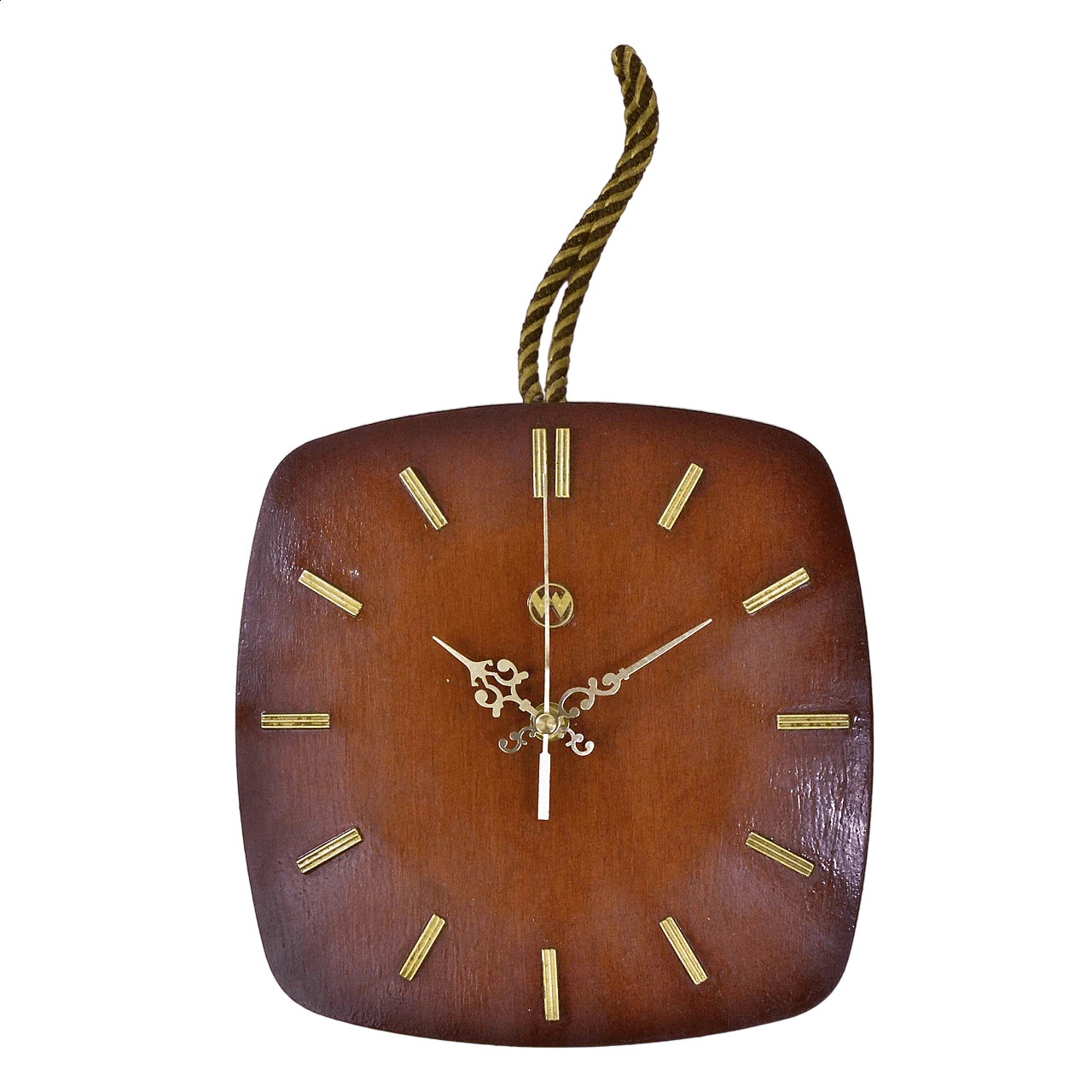 Solid beech wall clock by Ersten Uhren-Produktions, 1960s | intOndo