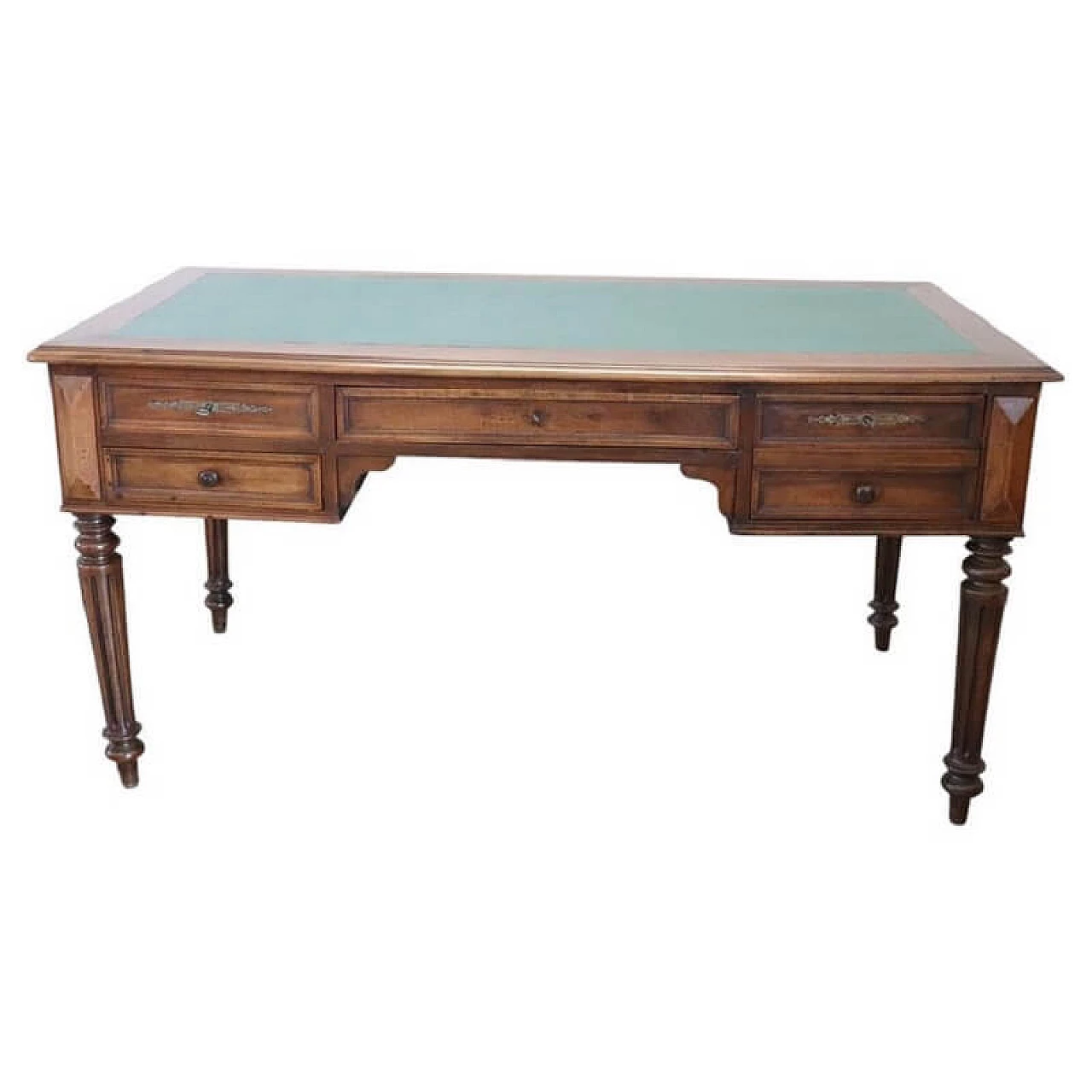 Louis Philippe solid walnut desk, second half of the 19th century | intOndo