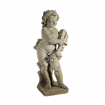 Grit sculpture of musician putto | intOndo