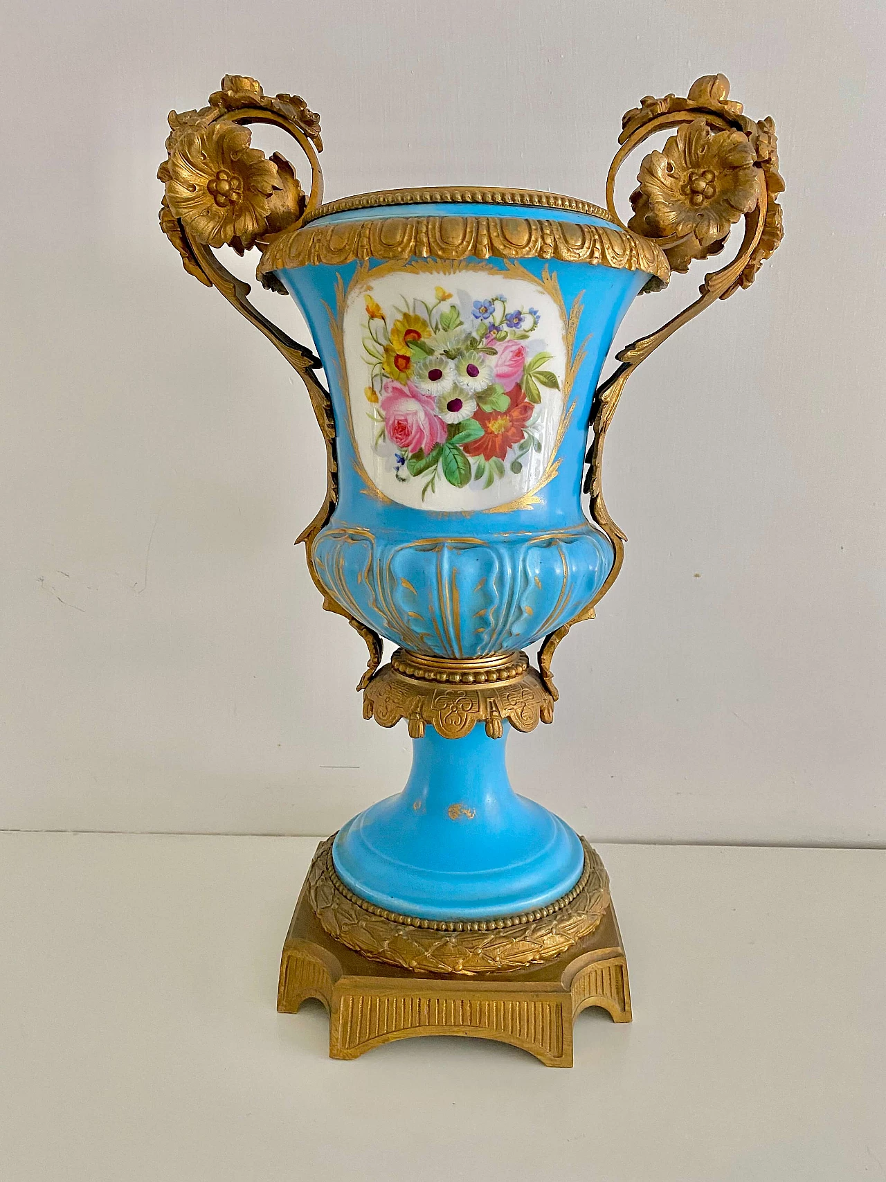 Napoleon III Sèvres porcelain and bronze amphora vase, 19th century ...