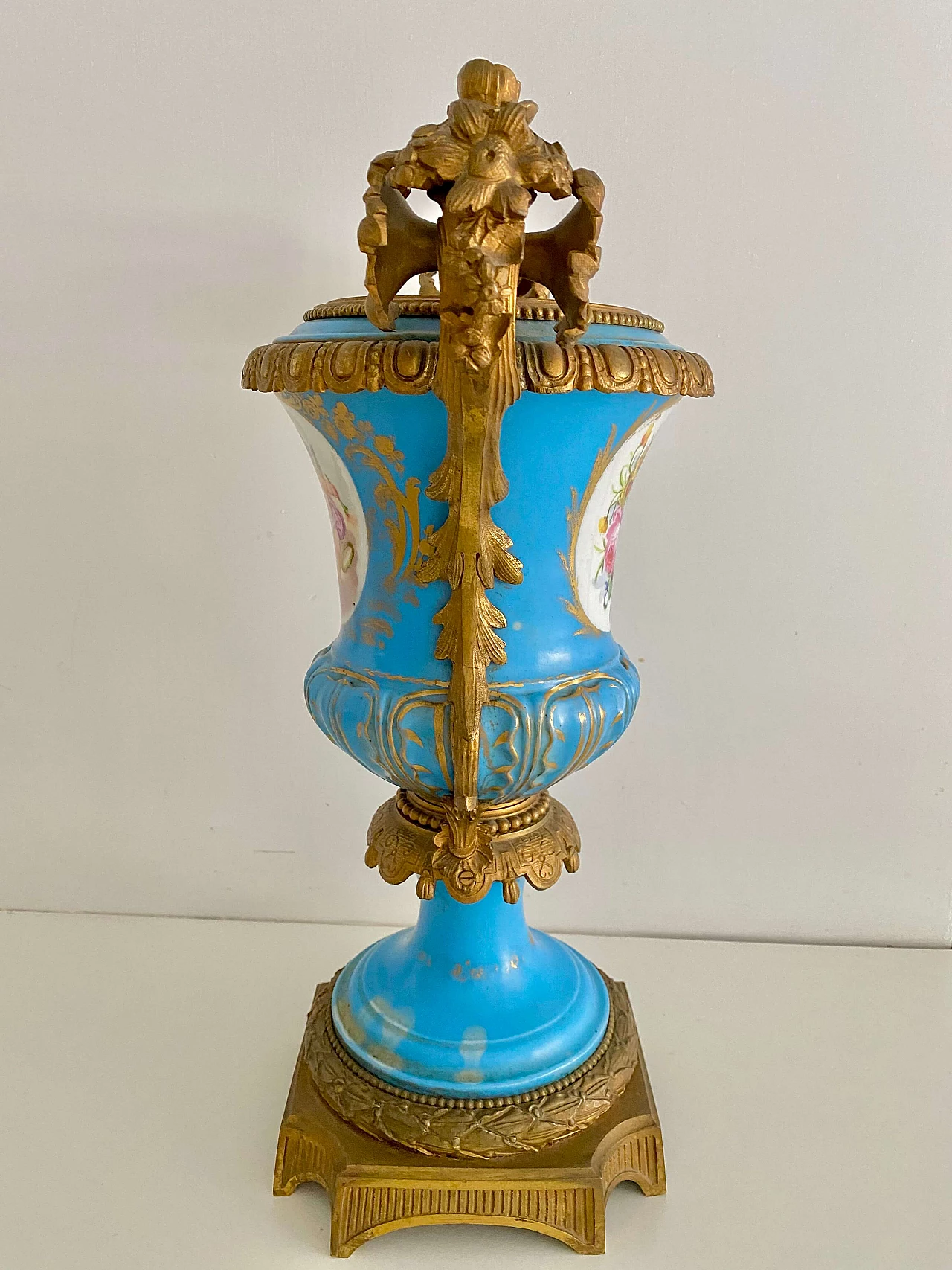 Napoleon III Sèvres porcelain and bronze amphora vase, 19th century ...