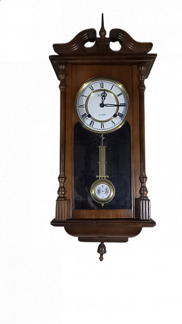 Wood and metal wall pendulum clock | intOndo