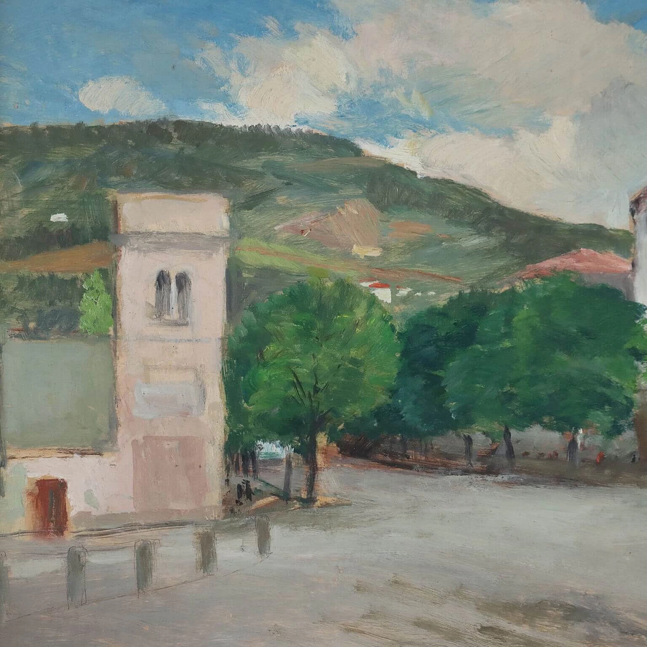 Riccardo Viriglio, Roveleto, oil painting on panel, 1920 | intOndo