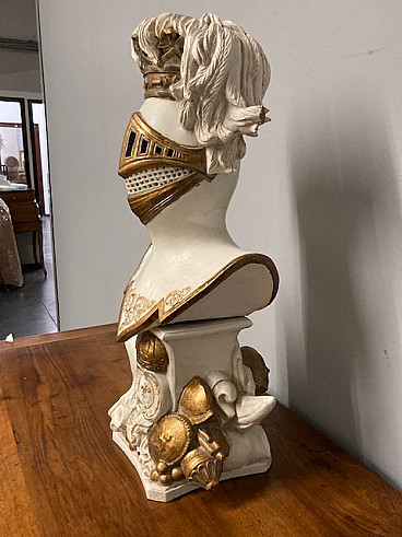 Ceramic sculpture of knight's armour with base, early 20th century ...