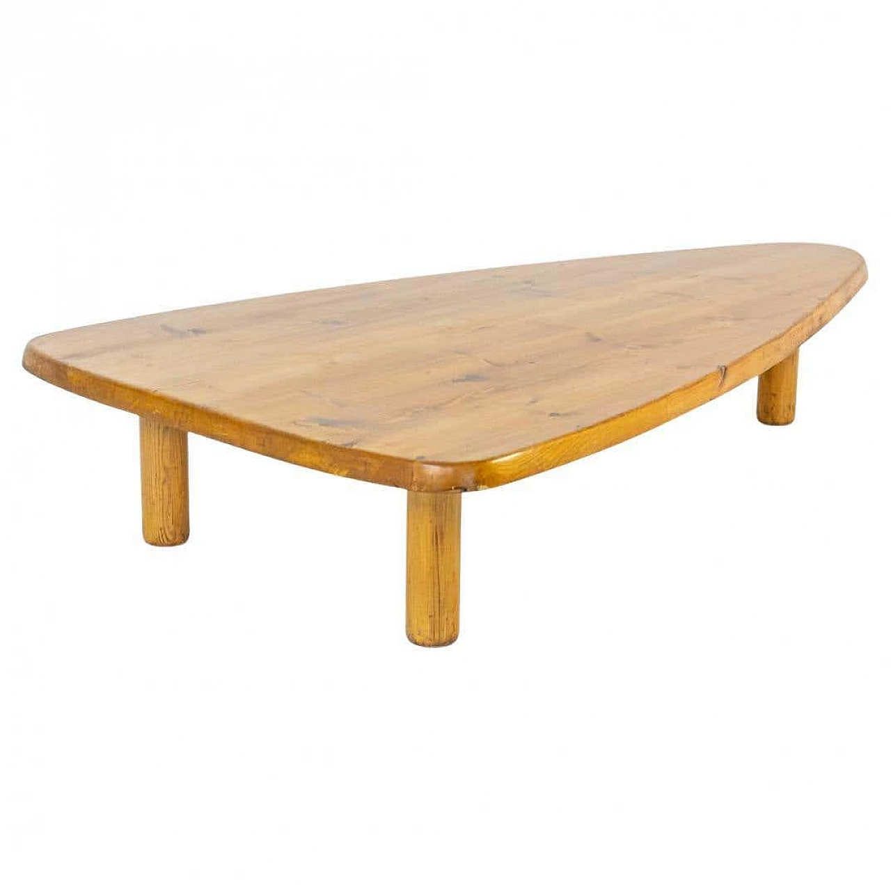 Triangular pine wood coffee table, 1950s | intOndo