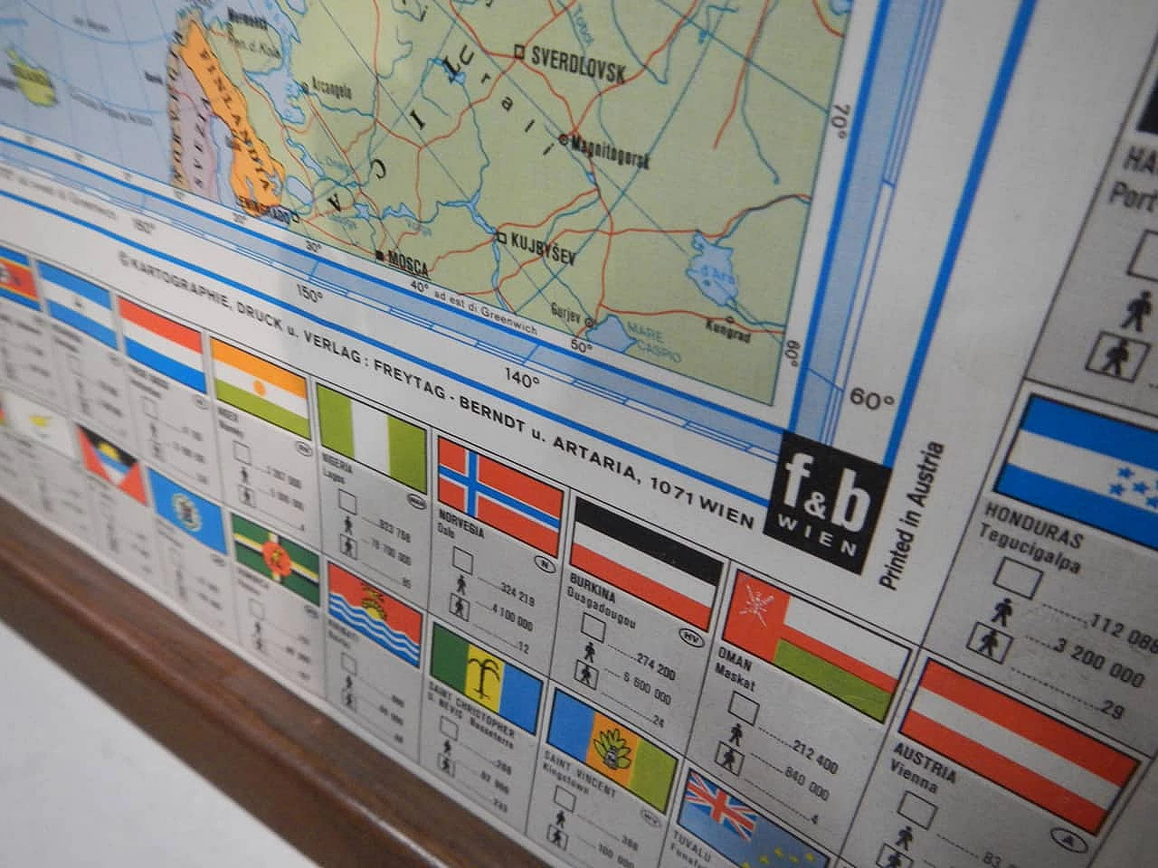 World map by Freytag & Berndt, 1980s | intOndo