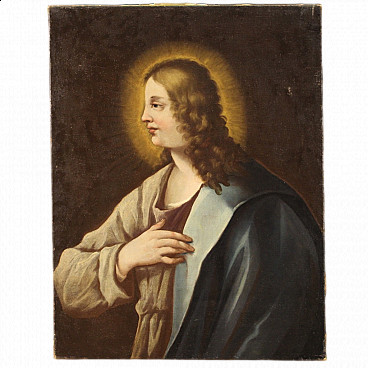 Portrait of a Saint, oil painting on canvas, 18th century | intOndo