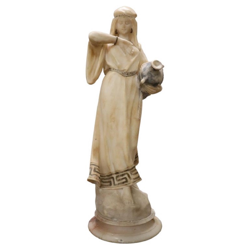 Carrara marble water carrier sculpture, early 20th century | intOndo