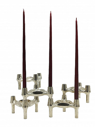 5 Modular stackable candle holders by Fritz Nagel & Caesar Stoffi for ...