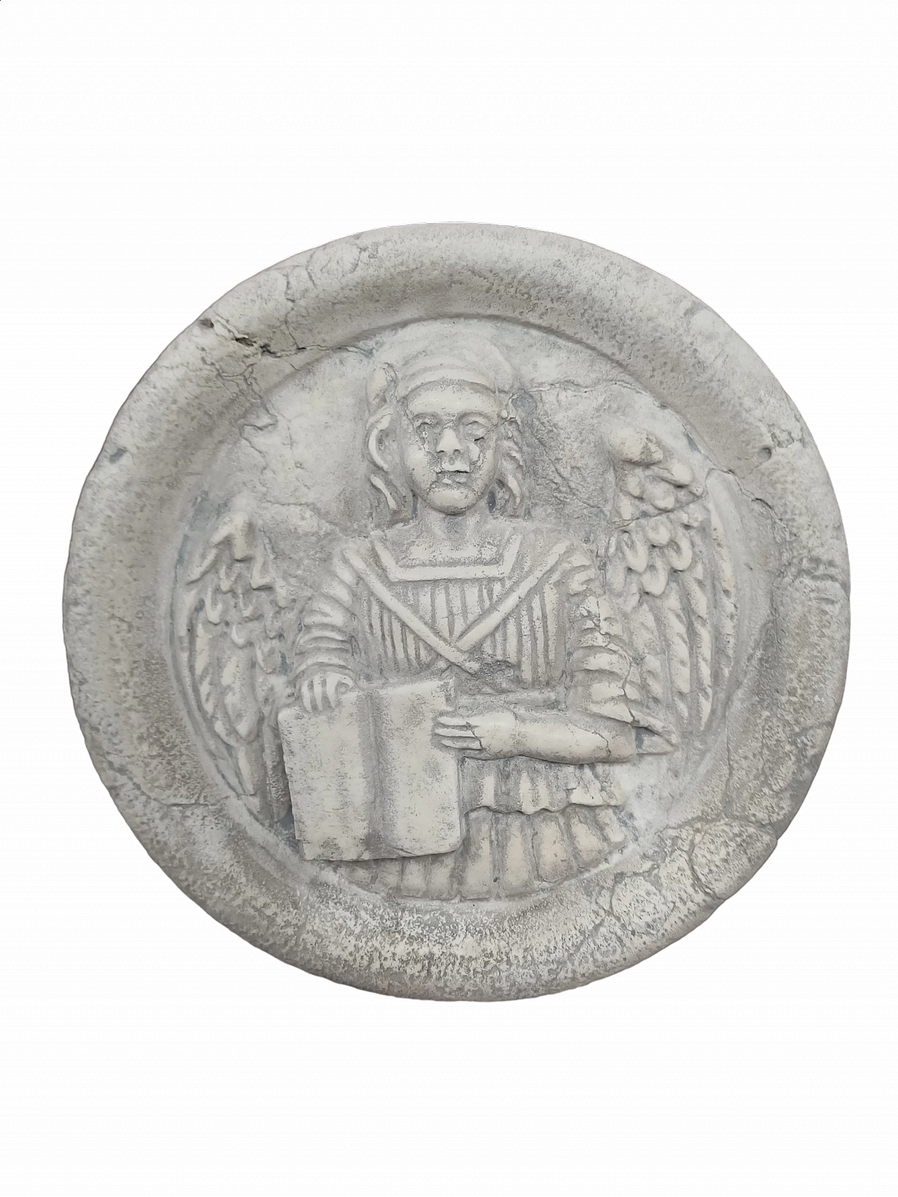 4 Istrian marble paterae with symbols of the Evangelists, 19th century ...