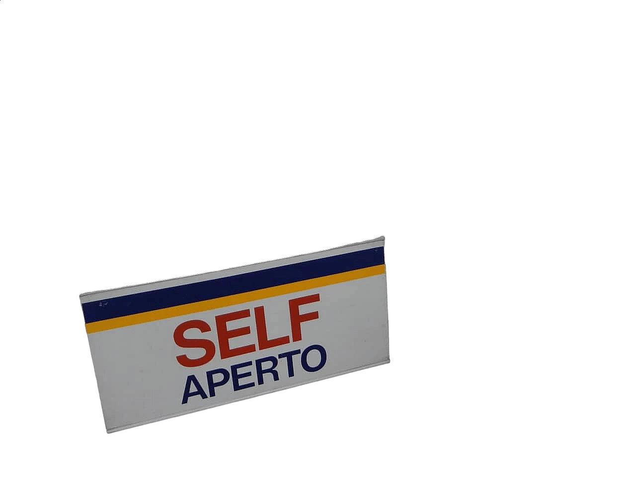 Double-sided iron sign of self gas station, 1980s | intOndo