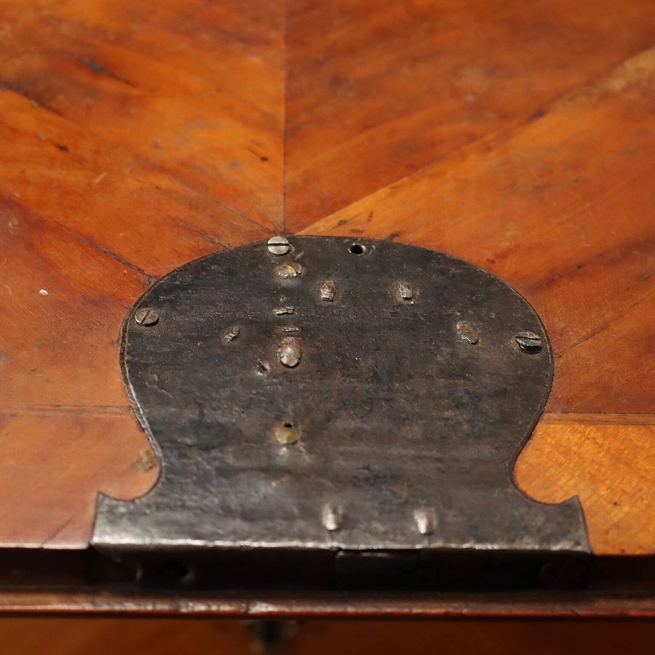 Neoclassical cherry wood panelled flap desk with inlays, late 18th ...