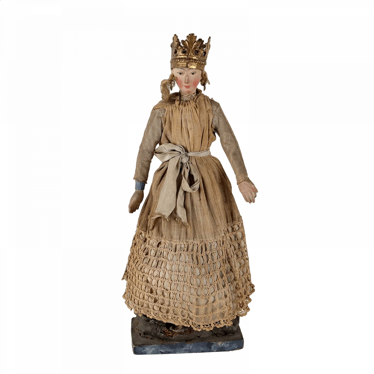 Wood, fabric and sheet metal princess sculpture, 19th century | intOndo