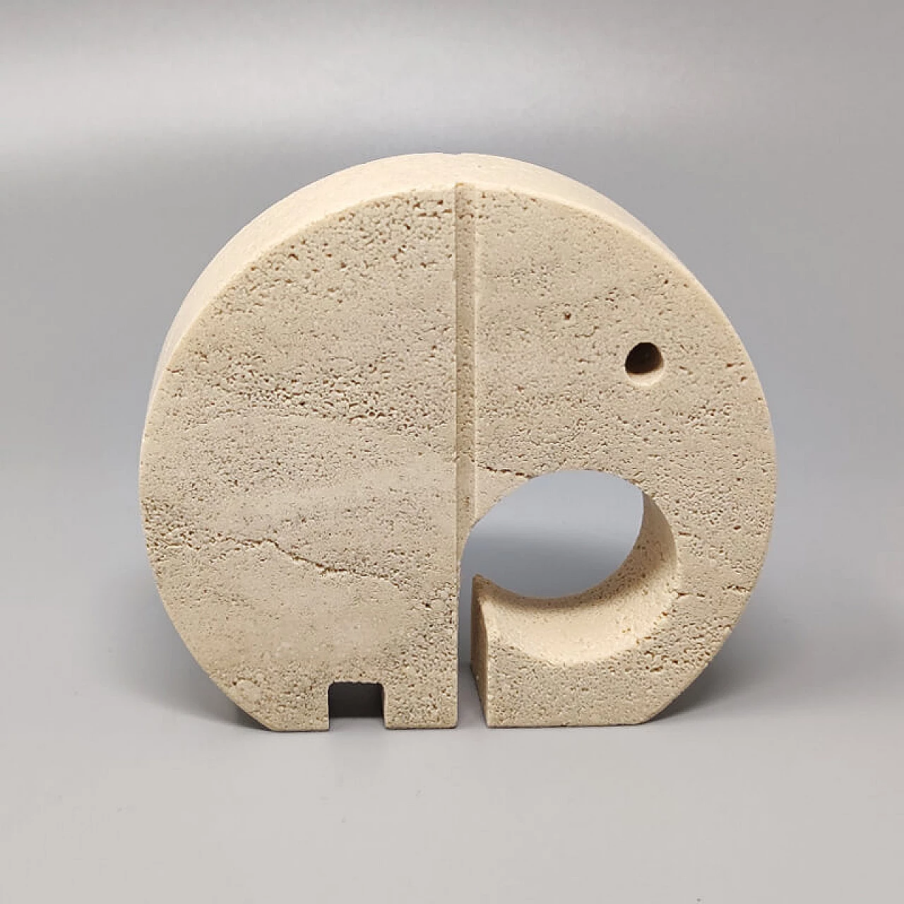 Travertine elephant sculpture by Enzo Mari for Fratelli Mannelli, 1970s ...