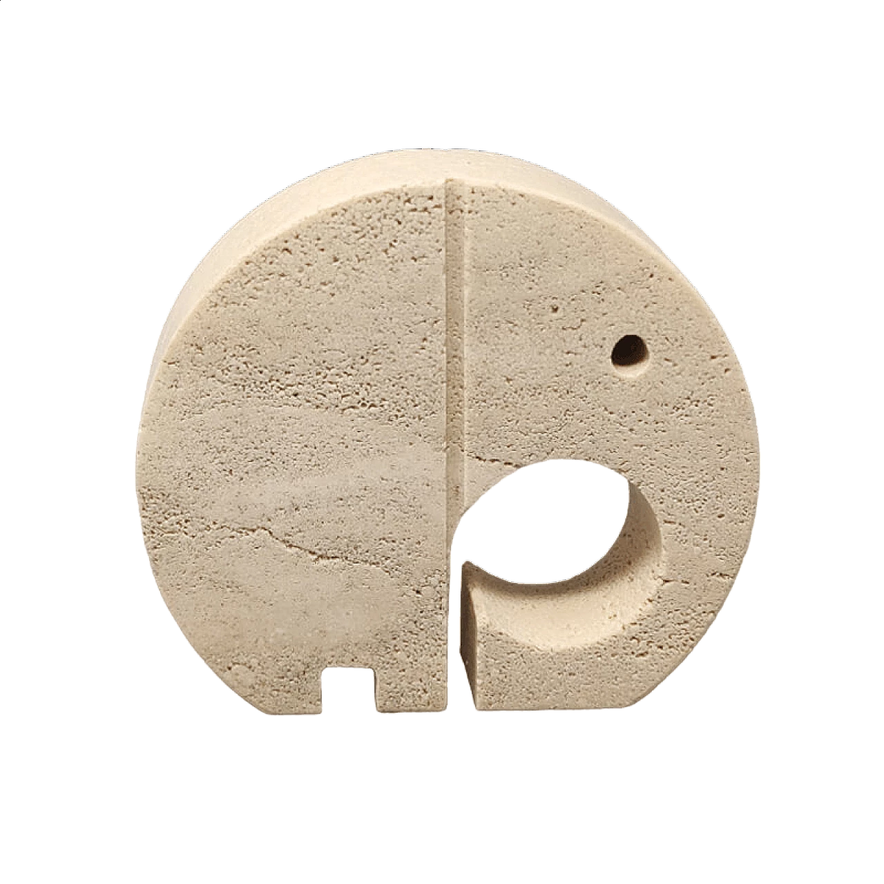 Travertine elephant sculpture by Enzo Mari for Fratelli Mannelli, 1970s ...