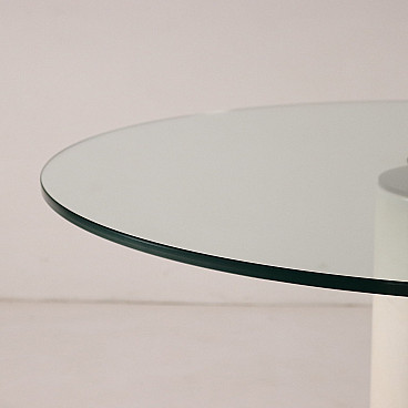 M4 table in white marble and crystal by Angelo Mangiarotti for Skipper ...