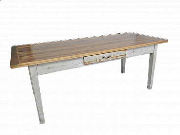 White varnished spruce and larch table, 1970s | intOndo