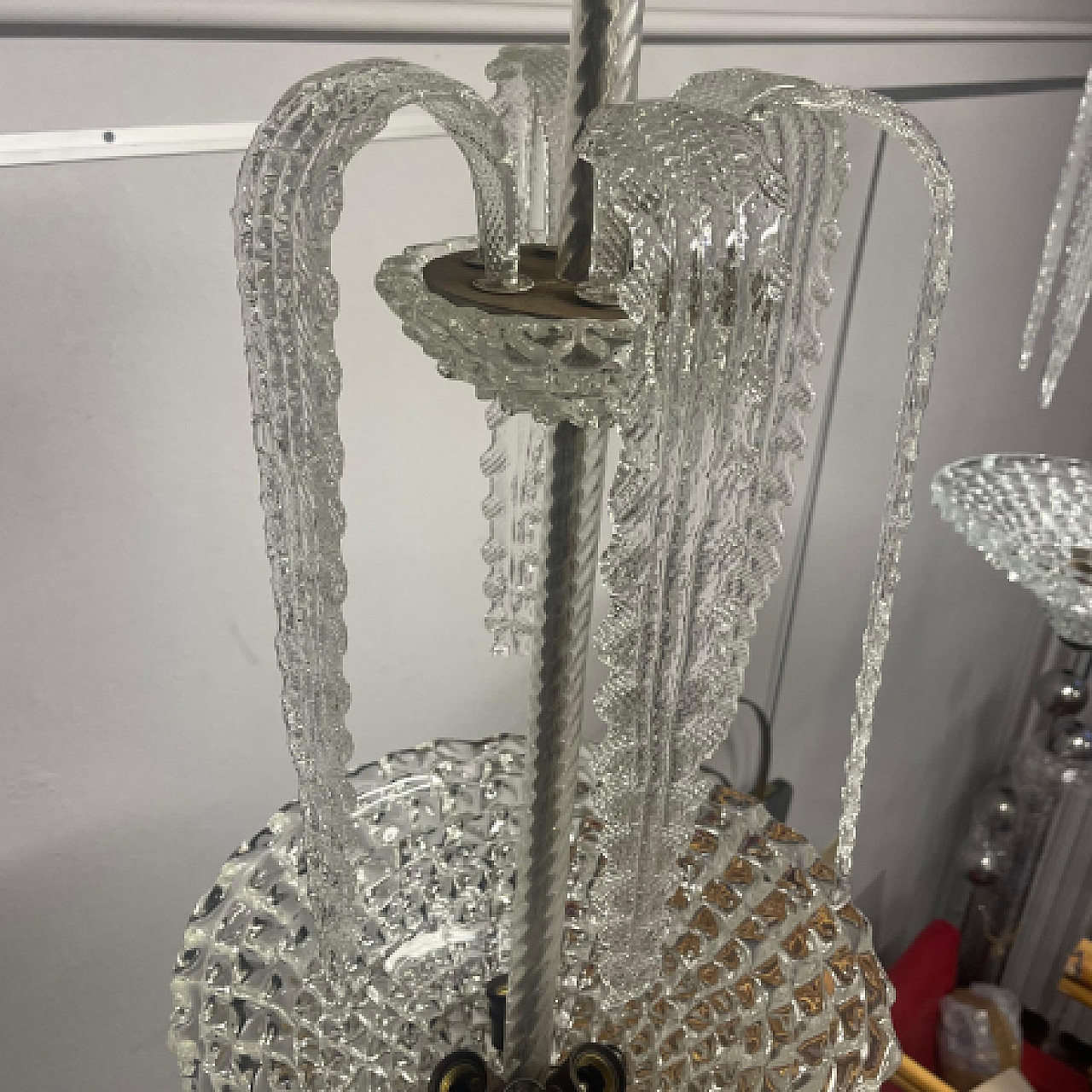 Rostrato glass chandelier by Ercole Barovier for Barovier & Toso, 1940s ...