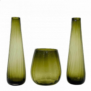 3 glass vases by Sia, 1980s | intOndo
