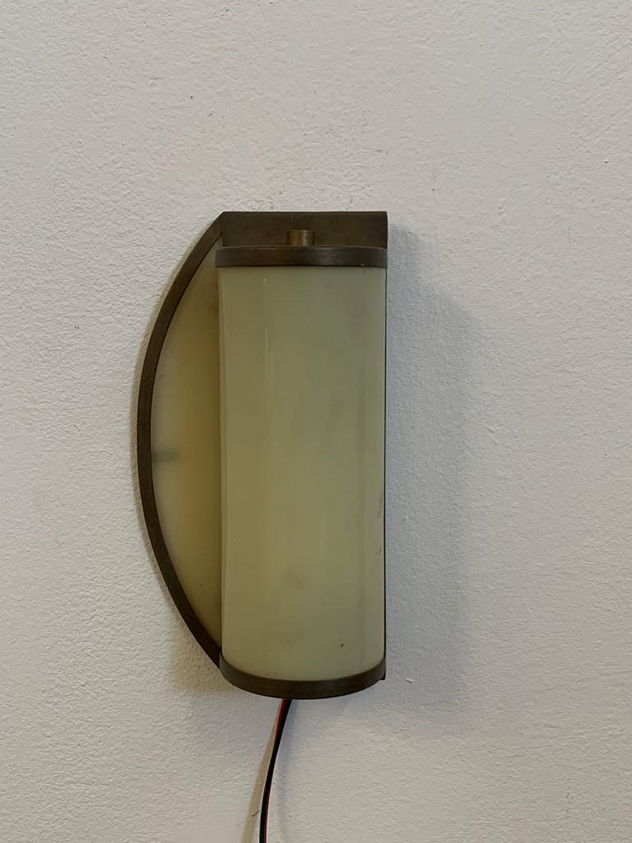 Brass and ivory opaline glass ship wall light, 1920s | intOndo