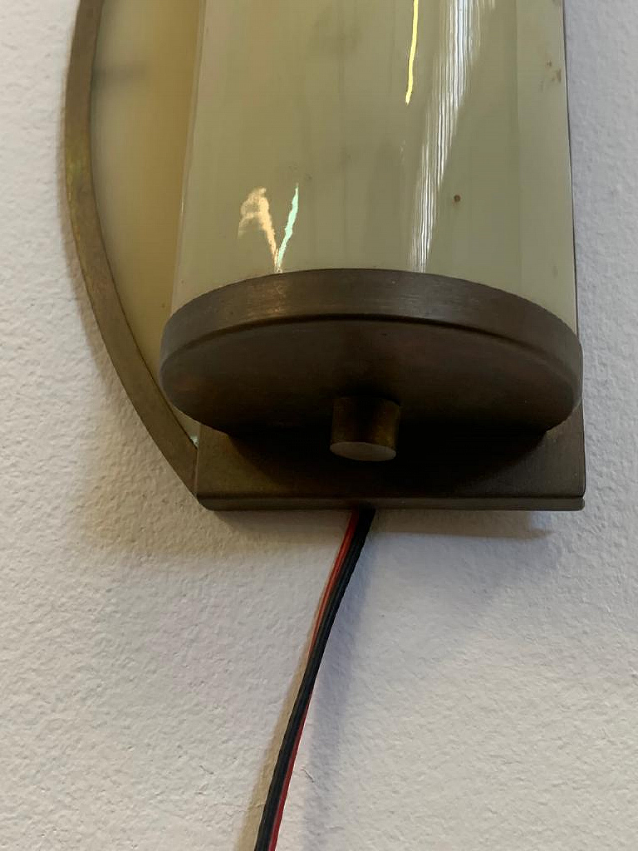 Brass and ivory opaline glass ship wall light, 1920s | intOndo