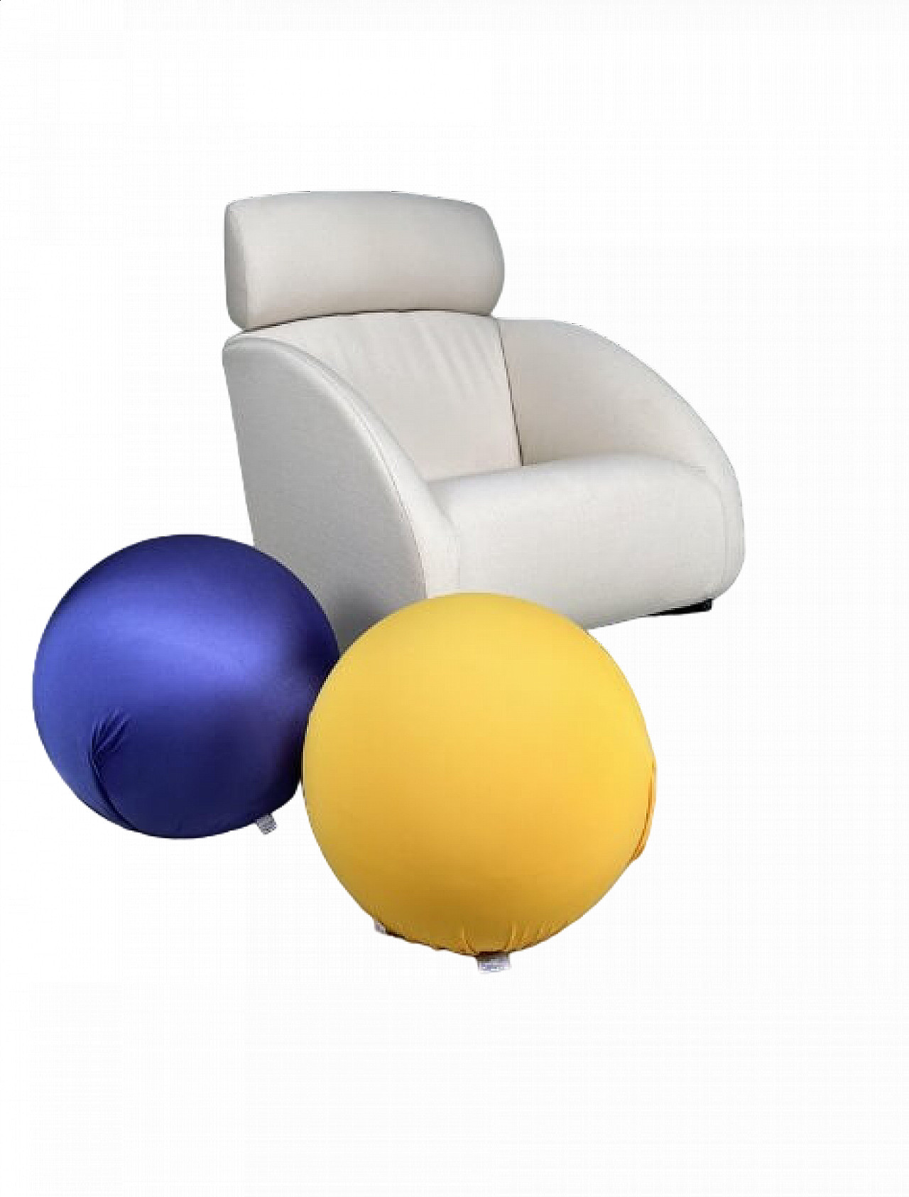 Mama armchair and Tato pouf by Baleri and Santachiara for Baleri, 1990s ...