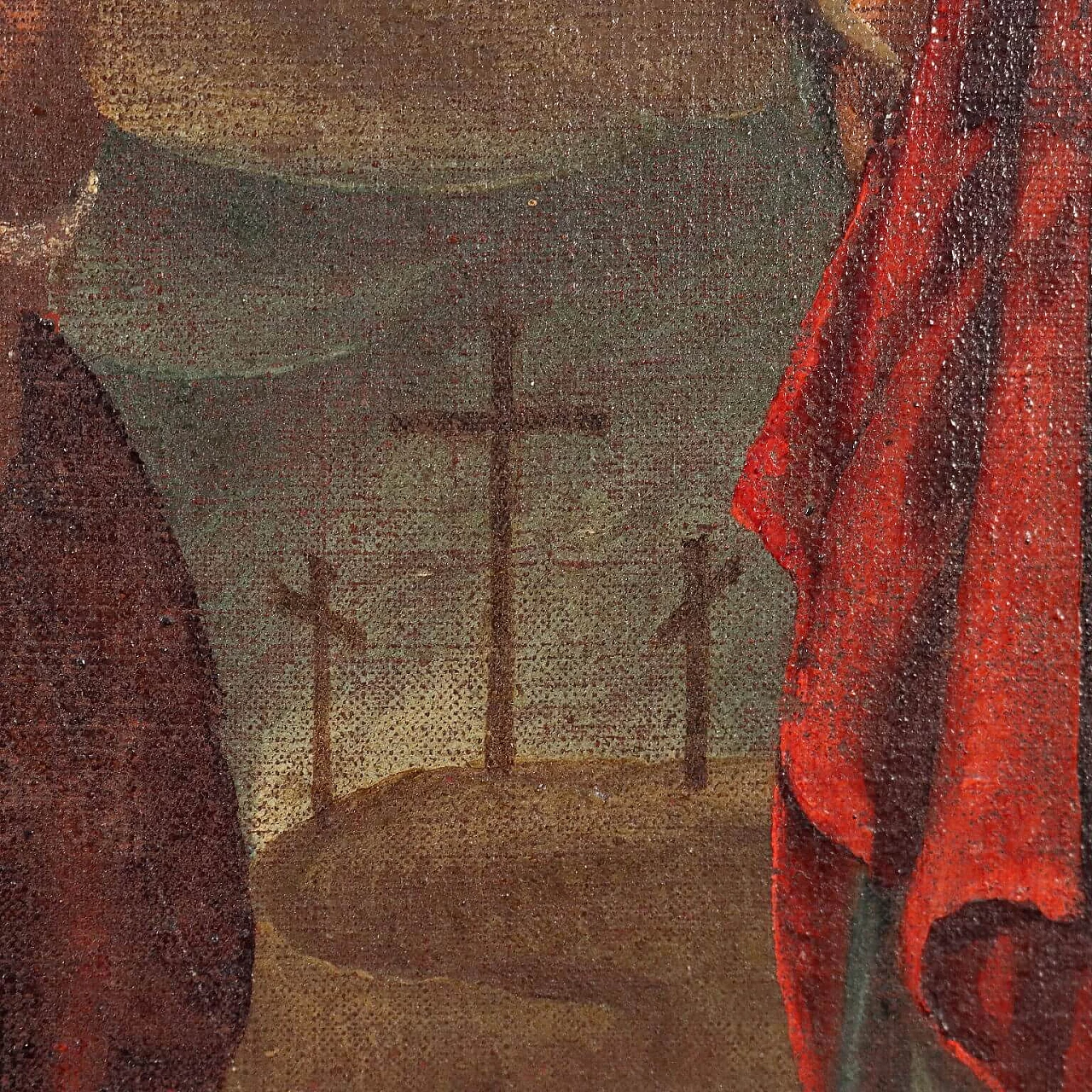 Crucifixion with Saints Paul, Magdalene and Bartholomew, oil painting ...