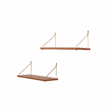 Pair of Danish teak shelves by Trekanten, 1950s | intOndo